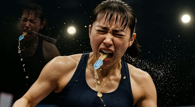 Mouthpiece and stomach juice spitting.2 by femboxjp on DeviantArt