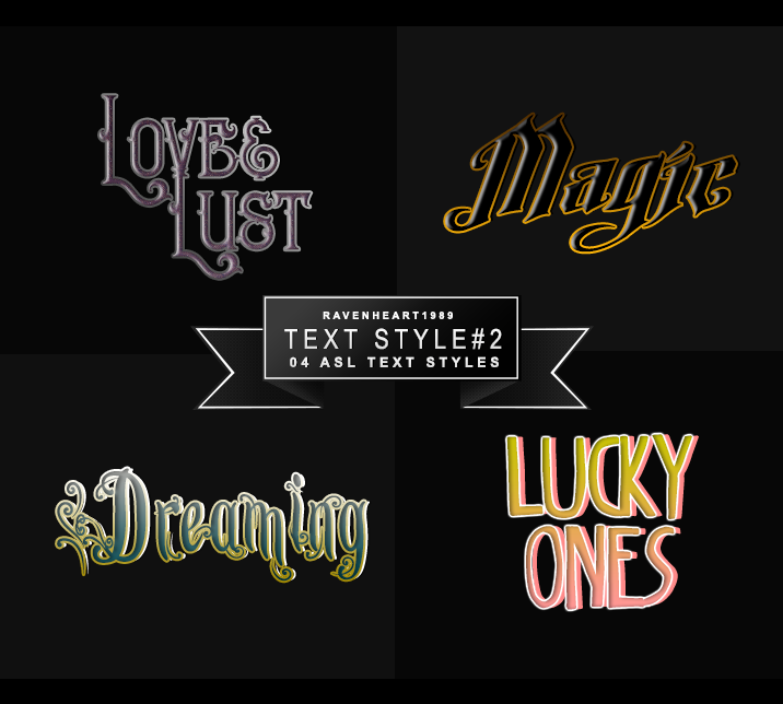Text Styles #02 by RavenHeart1989 on DeviantArt