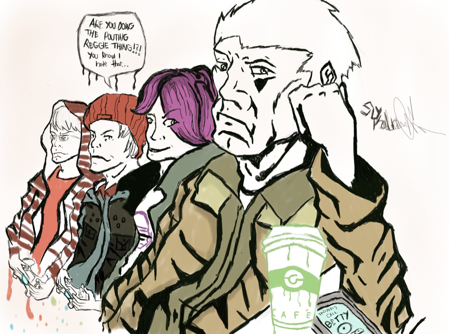 Pouting Reggie (inFAMOUS SECOND SON GRAFFITI TEST) by SLYJICE007 on ...