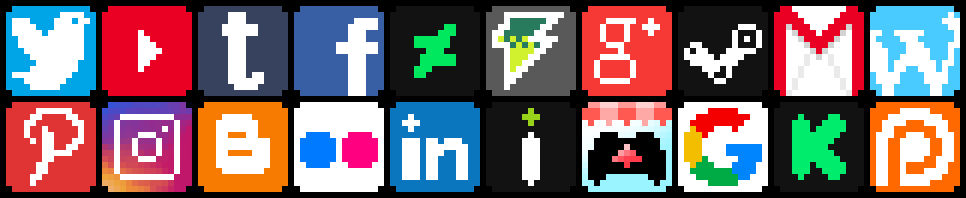 Social Media Pixel Icons (15px X 15px) by EEEnt-OFFICIAL on DeviantArt