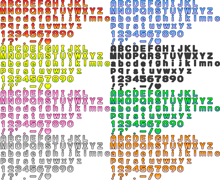 text characters with alt palettes - texture pack by tailsluver29 on ...