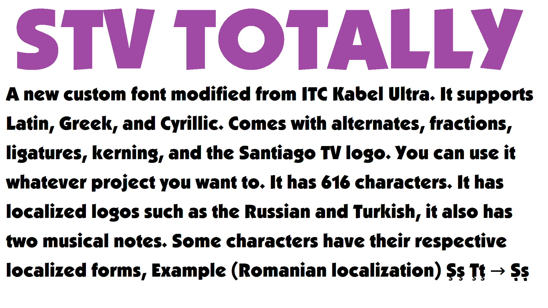 STV Totally Font by SantiagoTV on DeviantArt