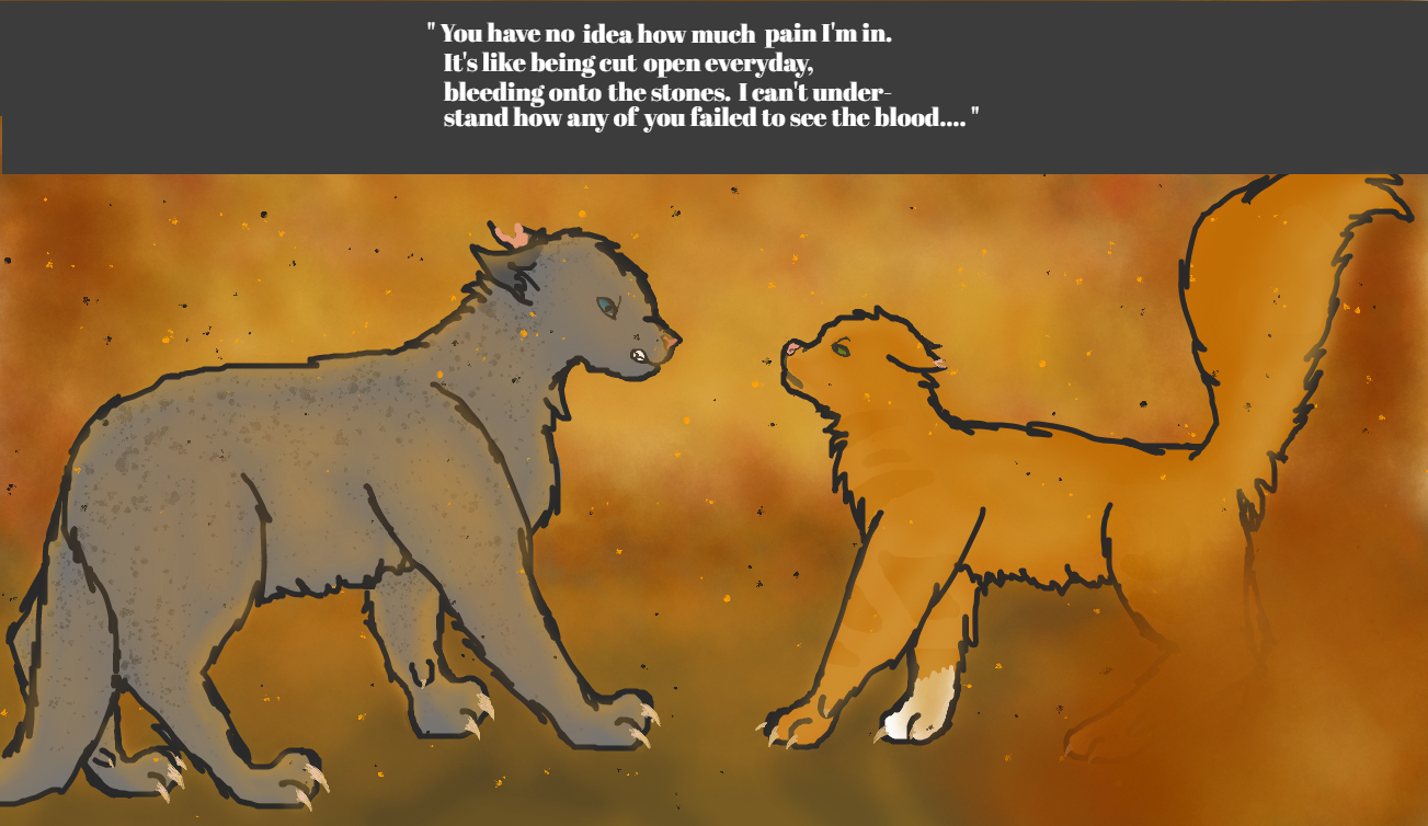 Ashfur and Squirrelflight scene by Greyriver0 on DeviantArt