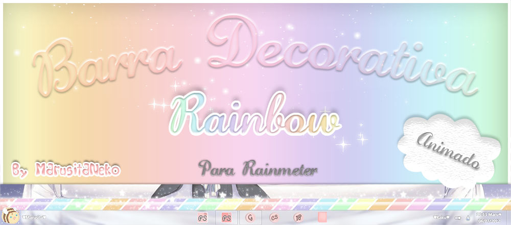 Barra Rainbow Animada *w* by marusitaneko on DeviantArt