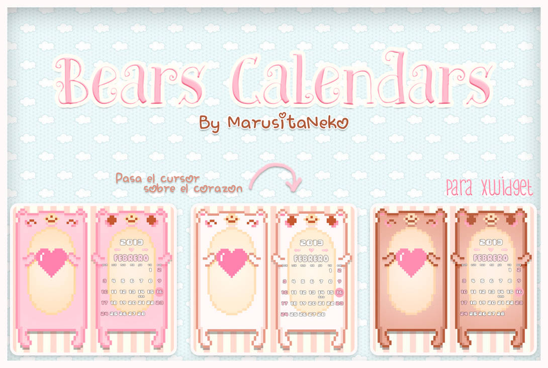 Bears Calendars by marusitaneko on DeviantArt