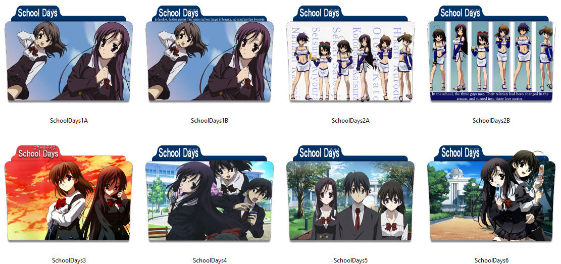 School Days Folder Icons Pack - Chirrungaso by Chirrungaso on DeviantArt