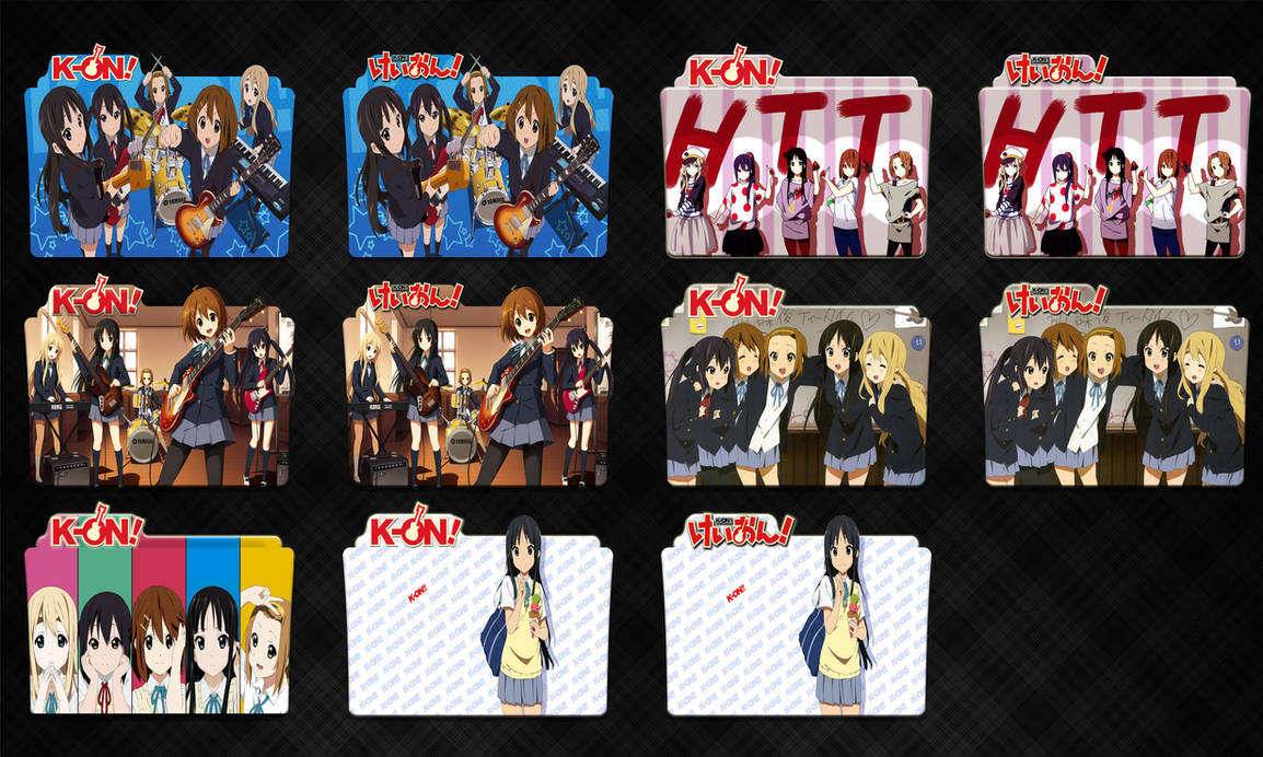 K-On! Icons Folder Pack - Chirrungaso by Chirrungaso on DeviantArt