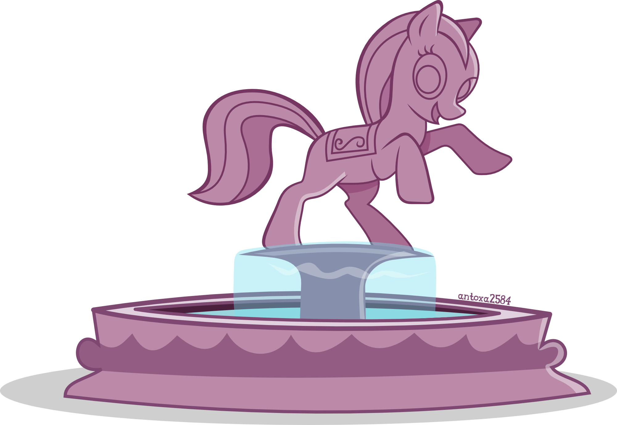 Pony fountain by antoxa2584 on DeviantArt