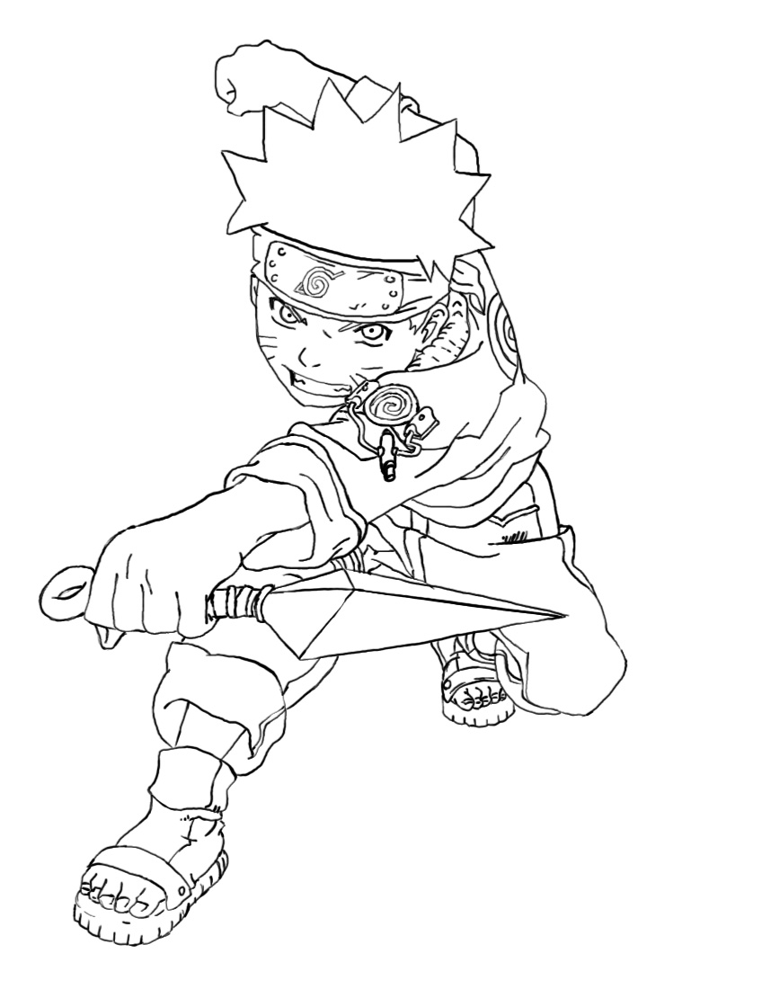 Naruto lineart by Achizu on DeviantArt