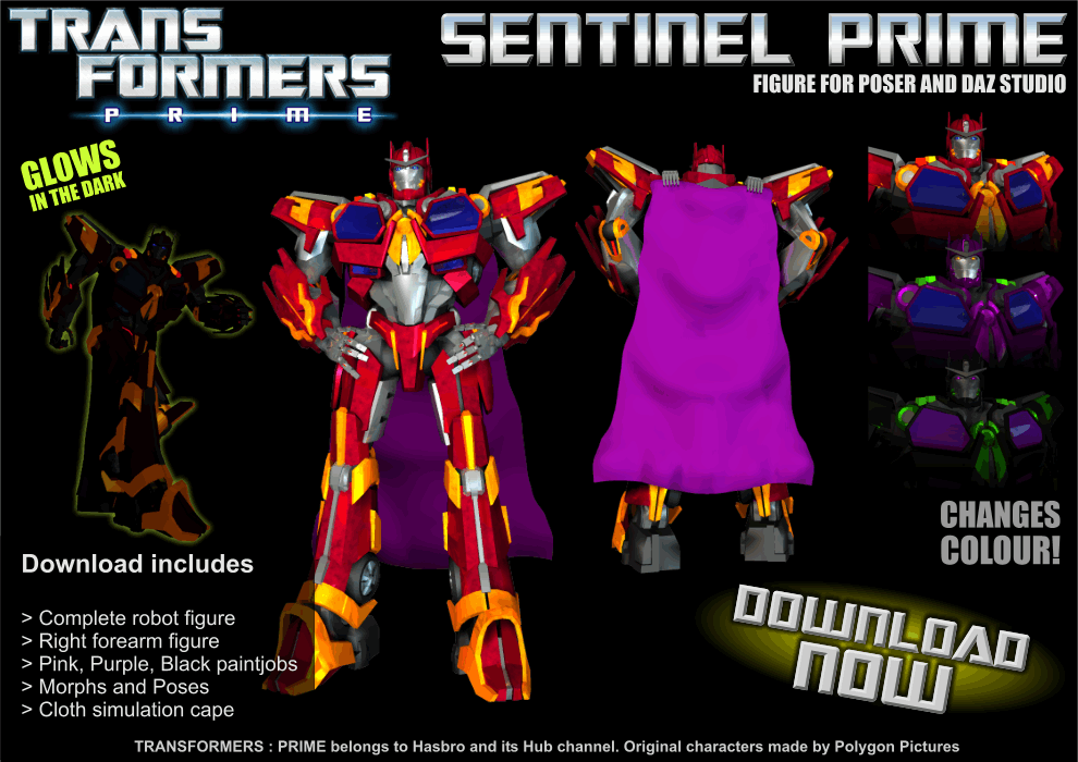 TFP Sentinel Prime for Poser - DOWNLOAD NOW by RazzieMbessai on DeviantArt
