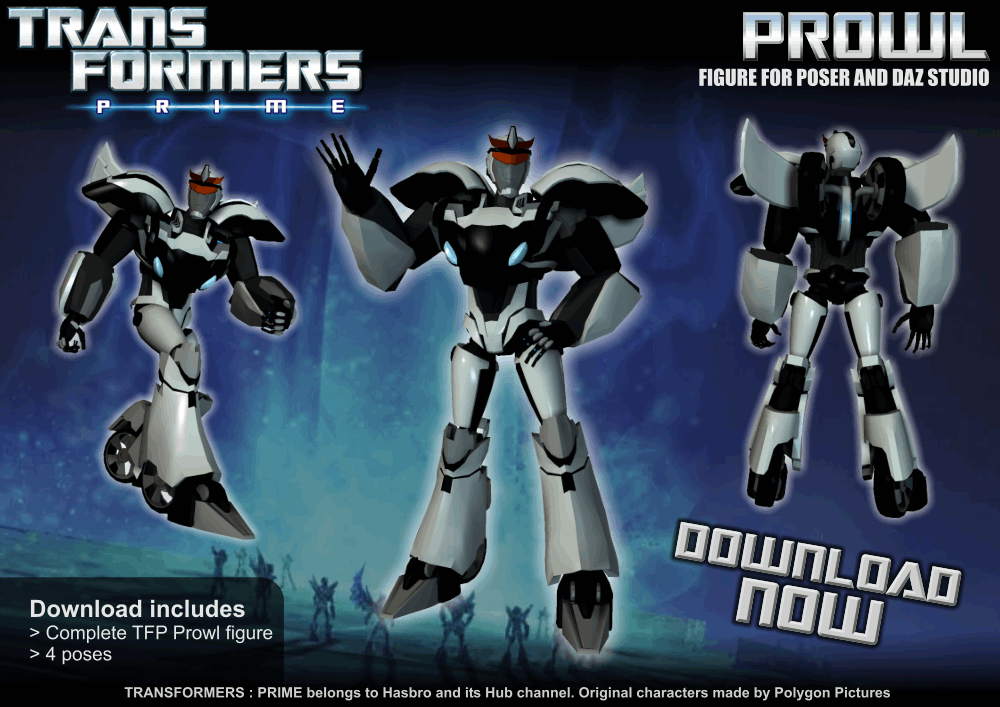 TFP Prowl for Poser by RazzieMbessai on DeviantArt