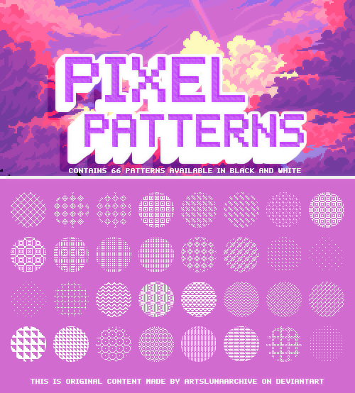 Pixel Patterns 01 by artslunaresources on DeviantArt