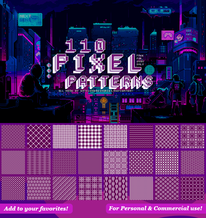Pixel Patterns 03 By Artsluna by artslunaresources on DeviantArt