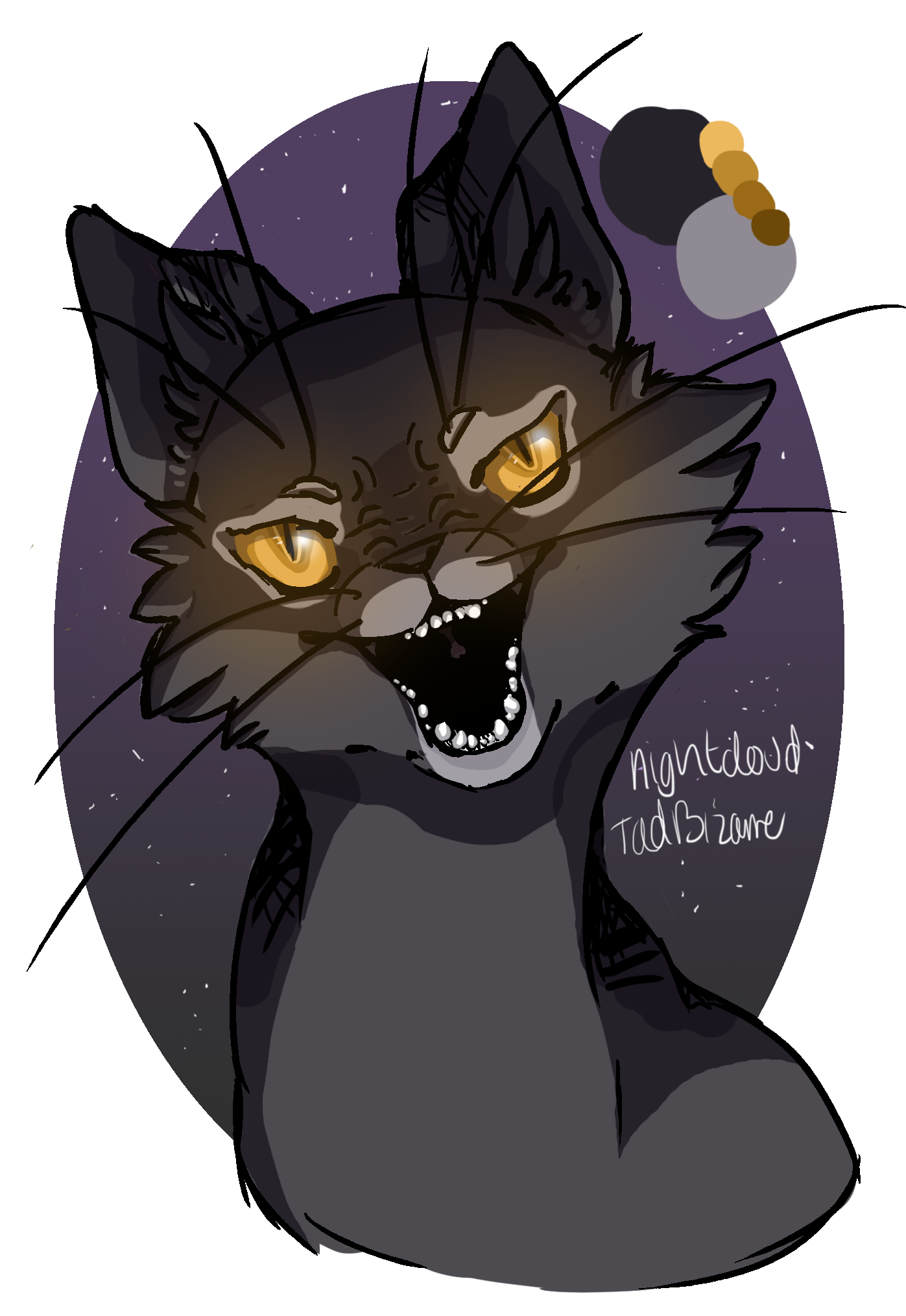 Warrior Cats - Nightcloud by TadBizarre on DeviantArt