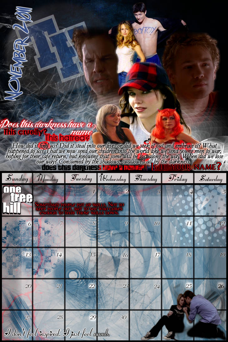 November 2011 Calendar OTH by glomdi on DeviantArt