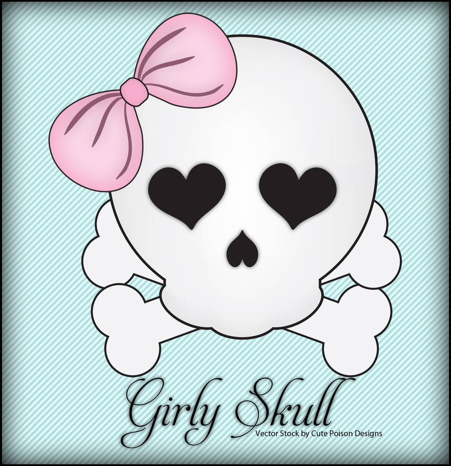 Vector Girly Skull by Cute-Poison-Designs on DeviantArt