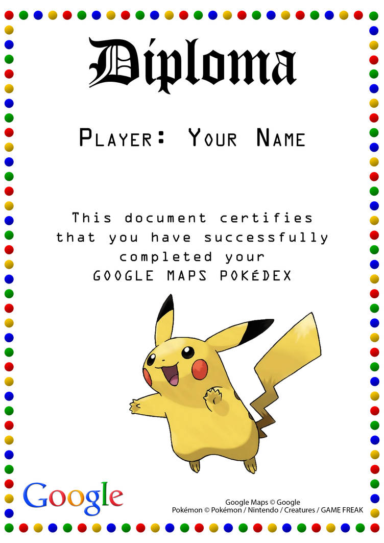 Pokemon: Diploma Google Maps Pokedex by TGiuseppe94 on DeviantArt