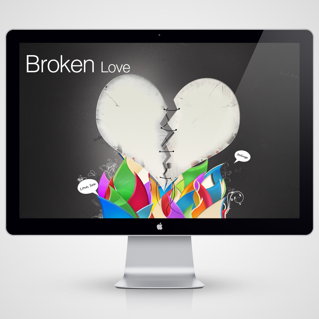 Broken Love Wallpaper by clackographix on DeviantArt