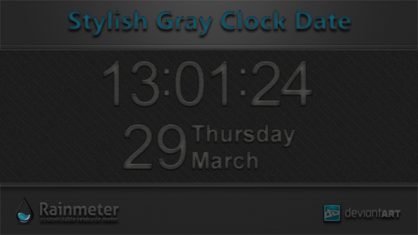 Stylish Gray Clock Date by WwGallery on DeviantArt