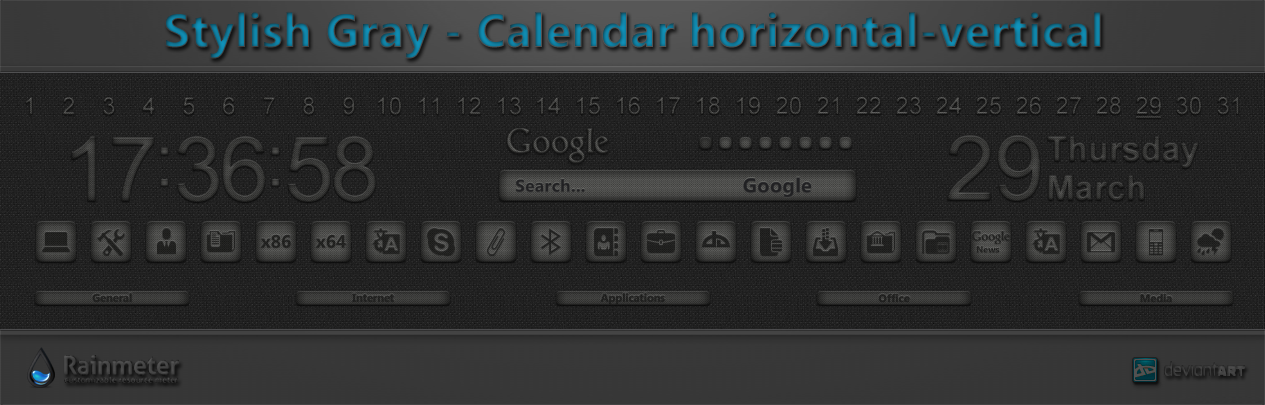 Stylish Gray - Calendar horizontal-vertical by WwGallery on DeviantArt