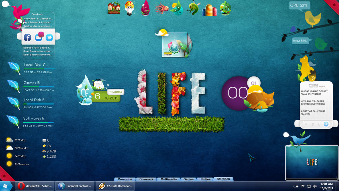 Rainmeter- Nature Life by iamshobhit on DeviantArt