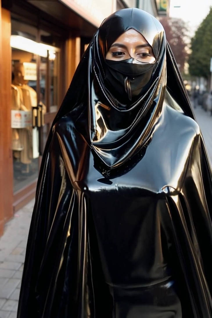 Total gloss latex hijabi devotee by Artofrubber2028 on DeviantArt