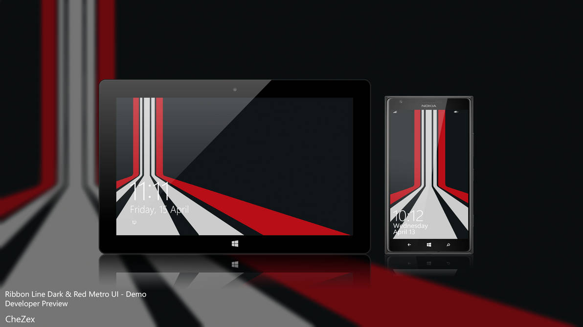 Ribbon Line Dark Red Metro UI - Demo by CheZex on DeviantArt