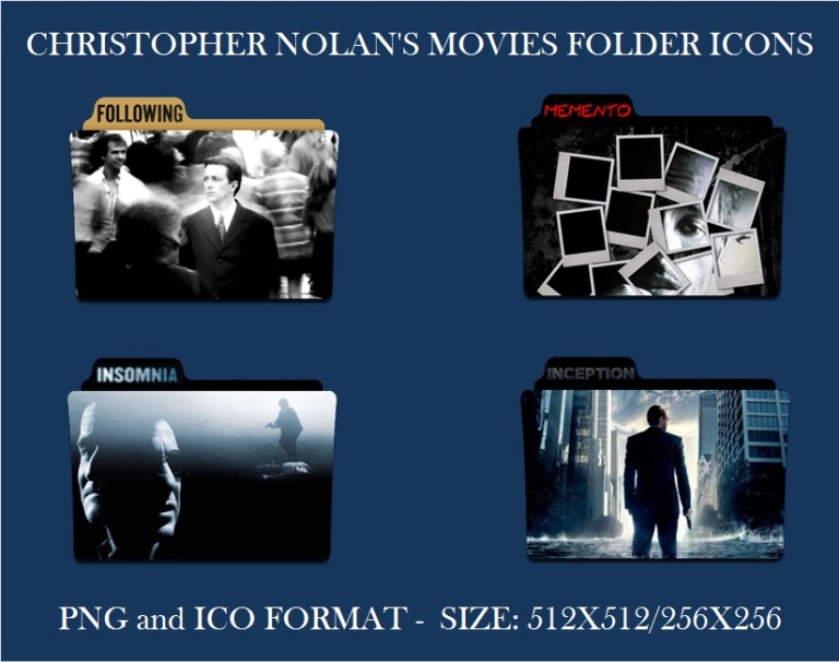 Christopher Nolan's Movies (Folder Icons) by Llyr86 on DeviantArt