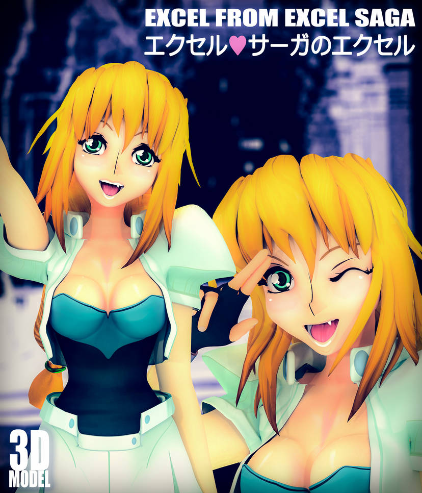 Outdated Excel V2 From Excel Saga 3d Model By Banchouforte On Deviantart