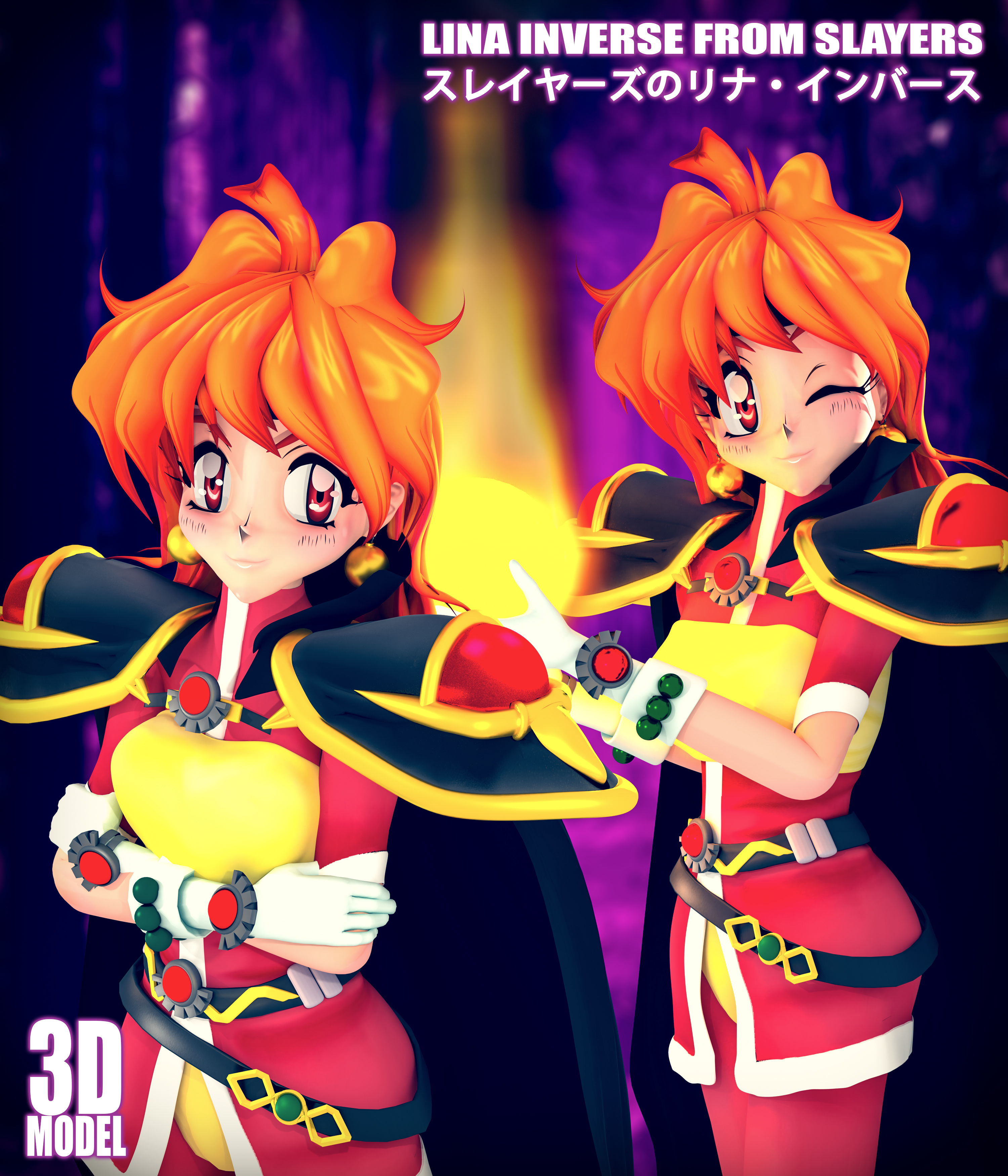 OUTDATED Lina Inverse Slayers 3DModel by banchouforte on DeviantArt