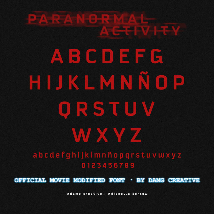 paranormal activity font
