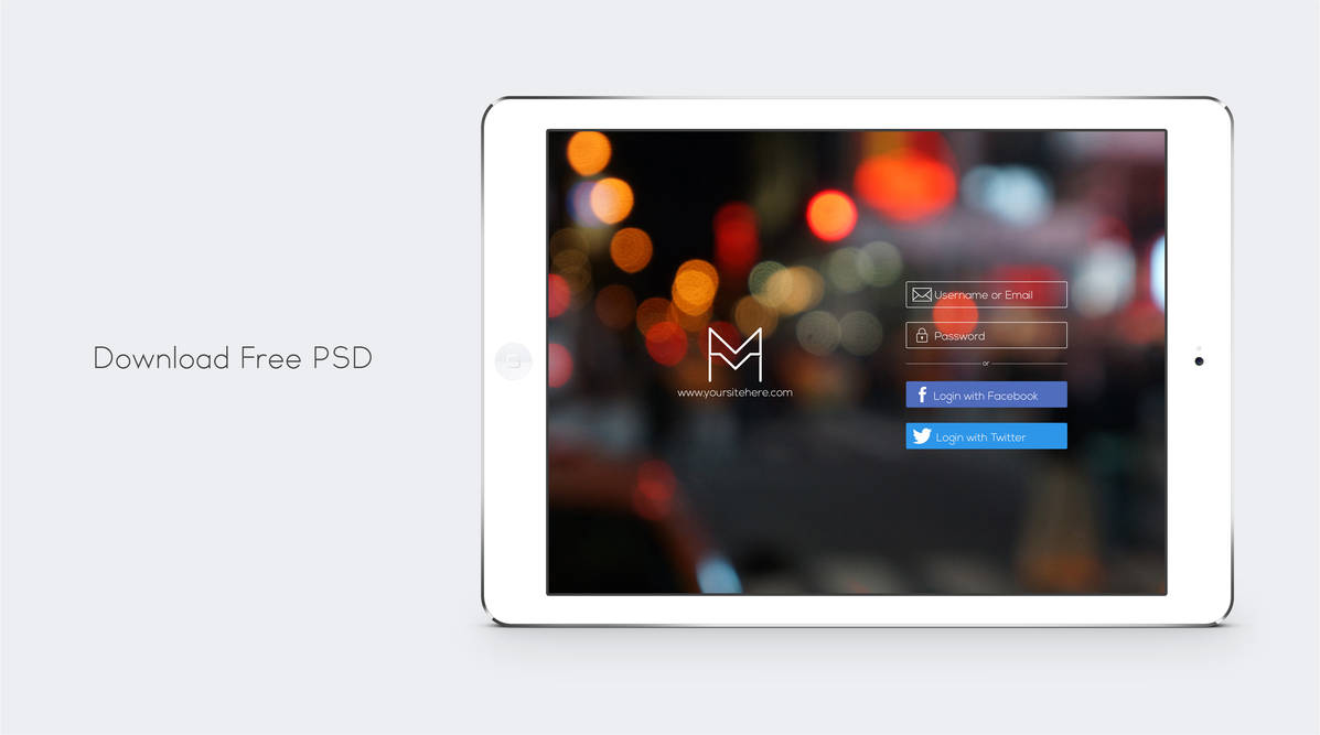 iPad UI Login Screen Free Download PSD by manuelo-pro on DeviantArt