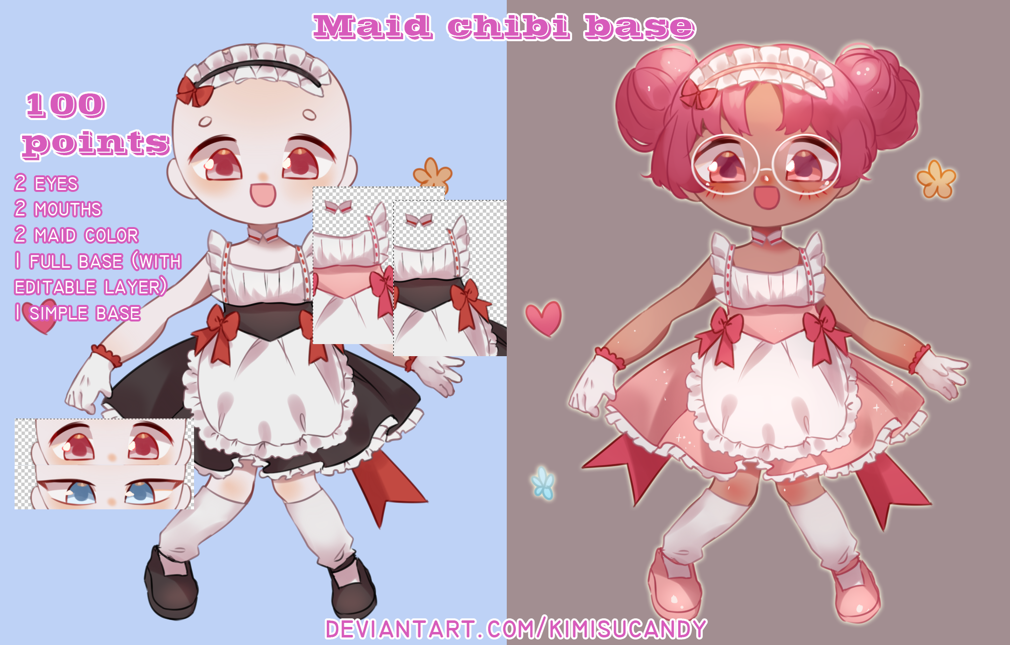 Chibi Maid Base - Kimisu P2U by KimisuCandy on DeviantArt