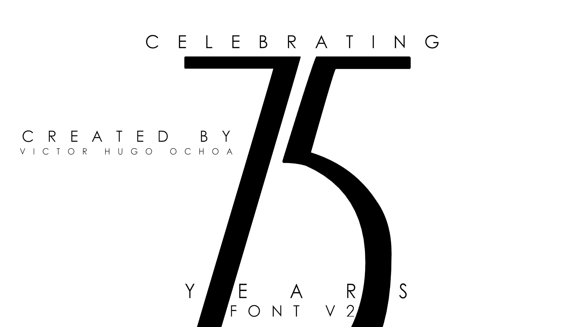 TCF Celebrating 75 Years V2 font by VictorTheBlenderMake on DeviantArt