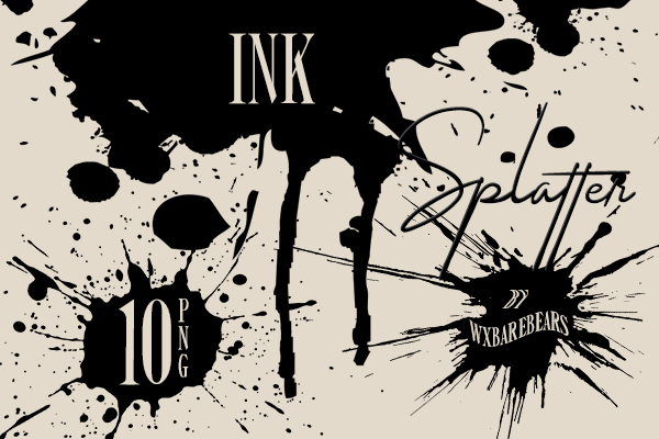 Ink Splatter Png Pack by wxbarebears on DeviantArt