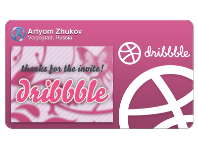 Dribbble Card by arTeem on DeviantArt
