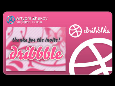Dribbble Card by arTeem on DeviantArt
