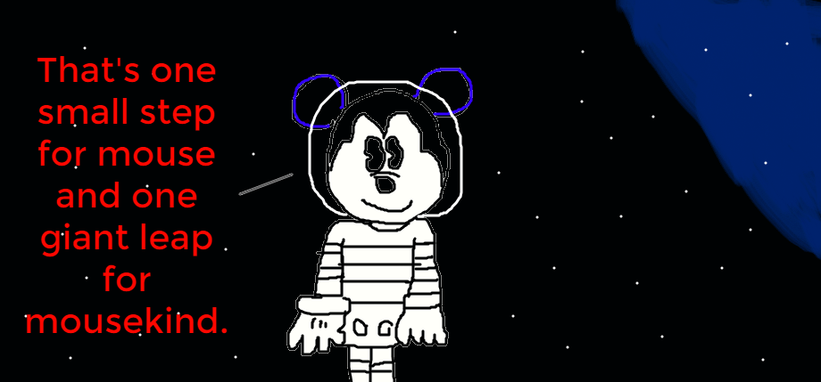 Mickey Mouse as an Astronaut with Astronaut Words by ...
