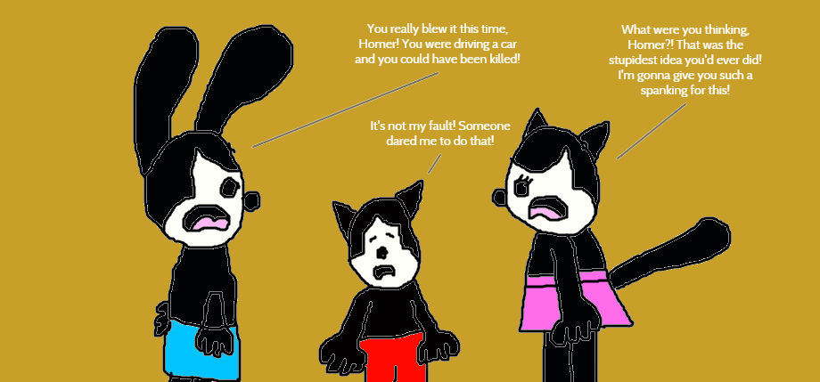Homer is in Trouble for Driving a Car by MJEGameandComicFan89 on DeviantArt
