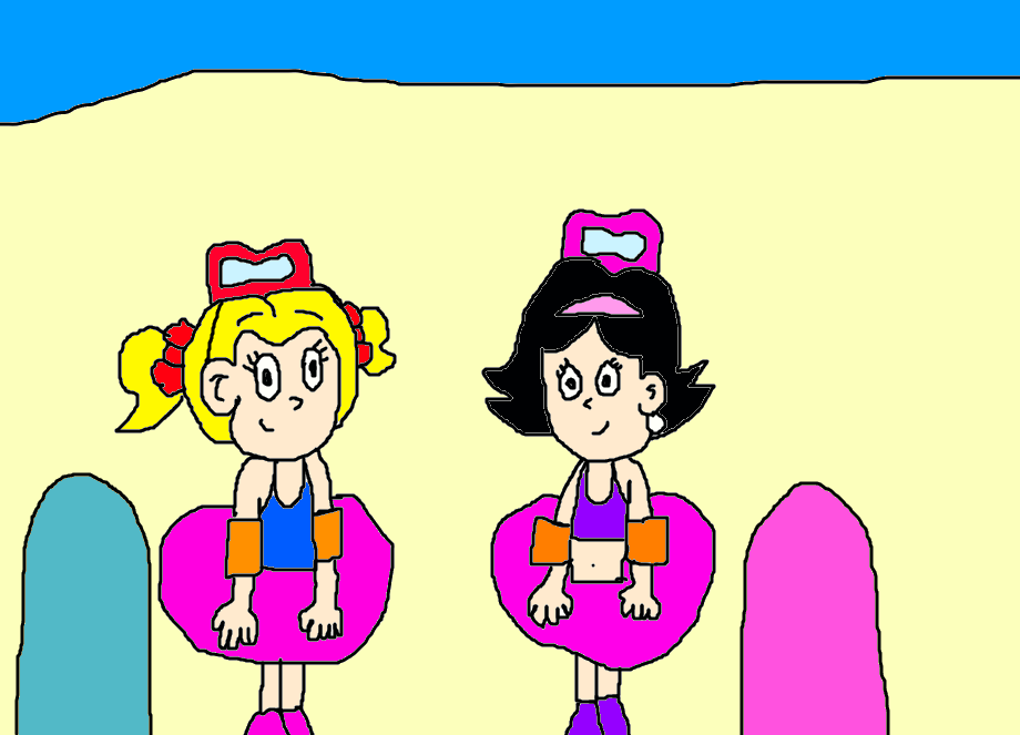 Annie and June at the Beach by MJEGameandComicFan89 on DeviantArt