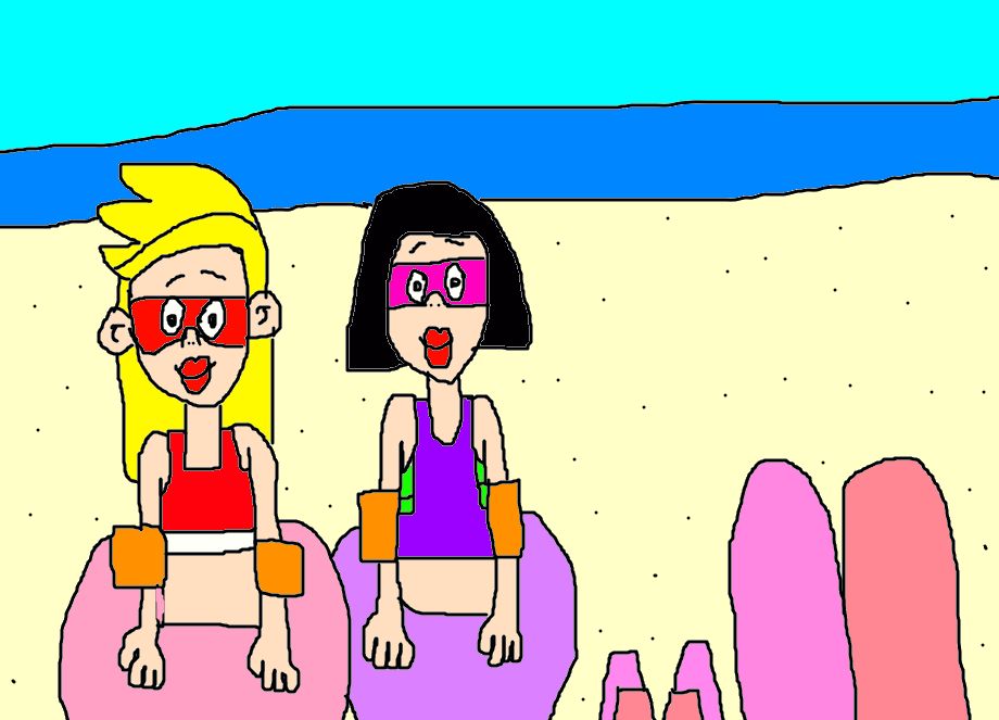 Linka and Gi at the Beach by MJEGameandComicFan89 on DeviantArt