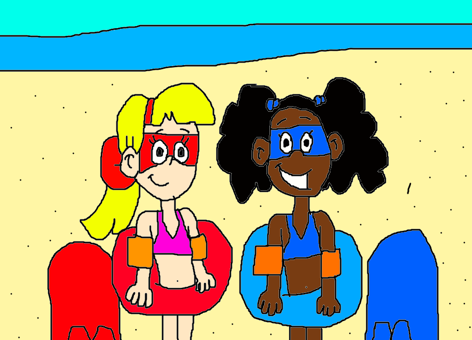 Charity and Aka at the Beach by MJEGameandComicFan89 on DeviantArt