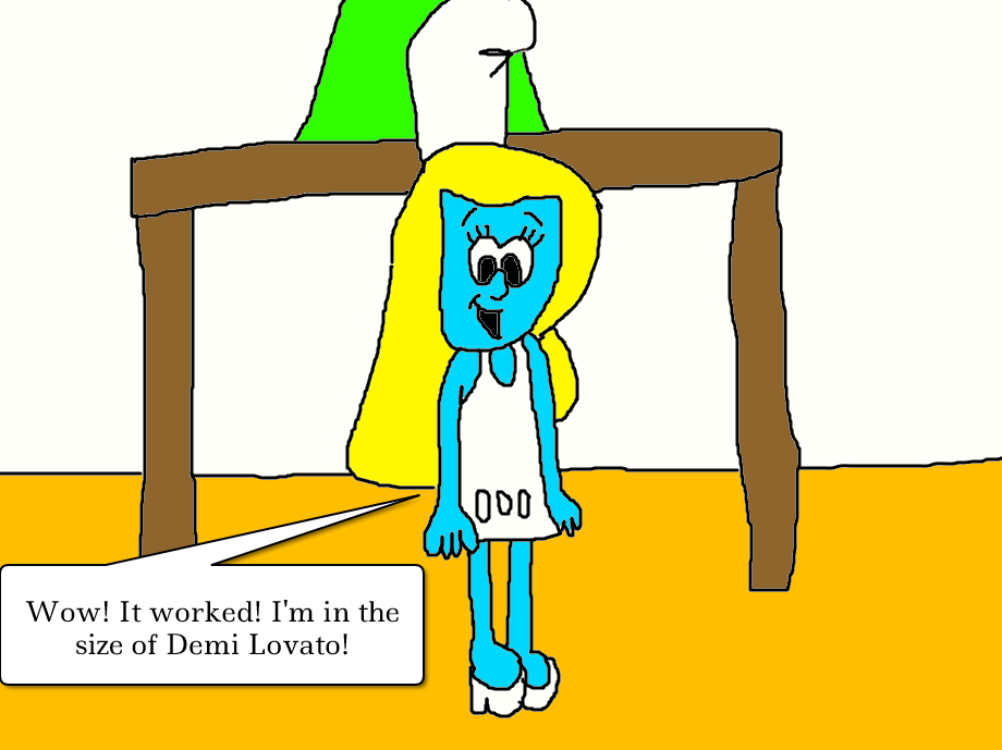 Smurfette in her Human Smurf Size by MJEGameandComicFan89 on DeviantArt