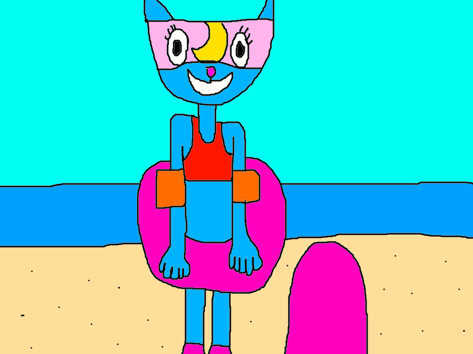 Katy Kat at the Beach by MJEGameandComicFan89 on DeviantArt