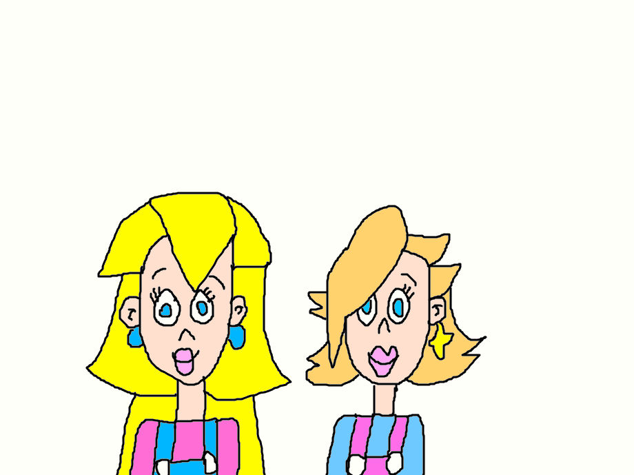Peach and Rosalina Wearing Overalls by MJEGameandComicFan89 on DeviantArt