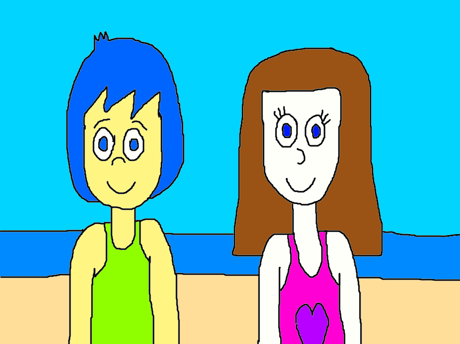 Joy and Compassion Hanging Out at the Beach by MJEGameandComicFan89 on DeviantArt
