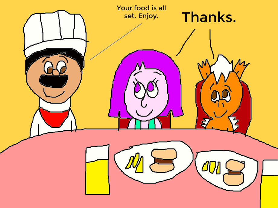 Chef Pee Pee gives Food to Harmony and Curiously by ...