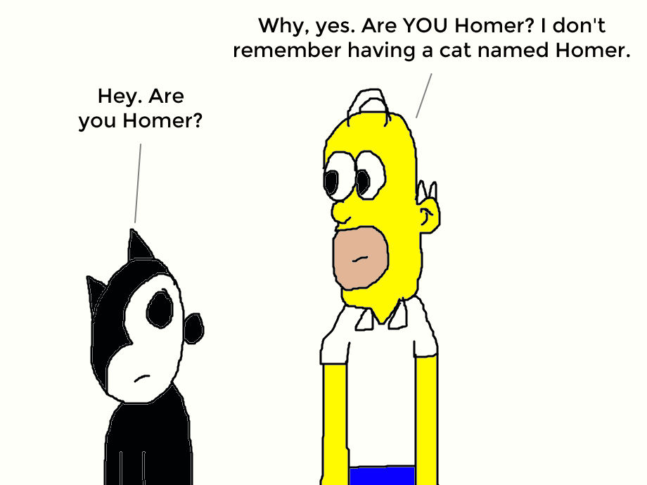 Homer the Cat meets Homer Simpson by MJEGameandComicFan89 on DeviantArt