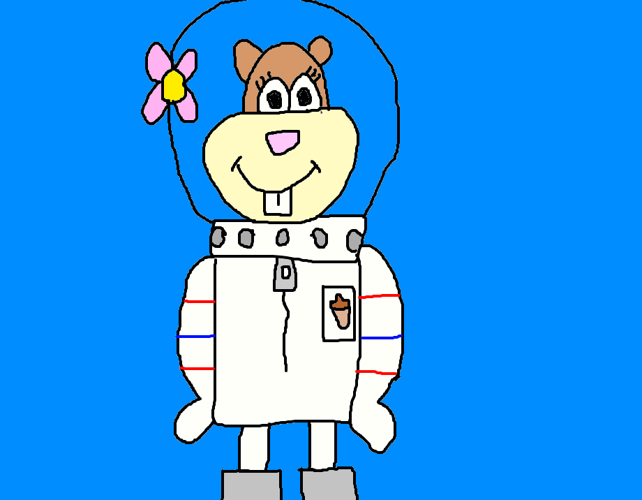 Sandy Cheeks Wearing her Oxygen Helmet and Suit by MJEGameandComicFan89 ...