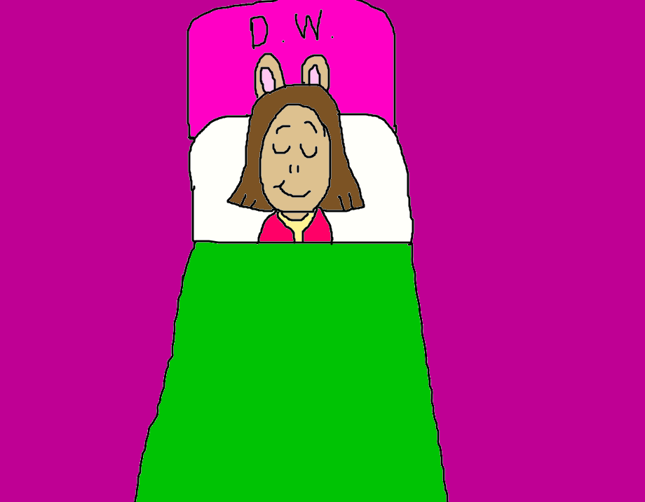 D.W. Read Sleeping in her Bed by MJEGameandComicFan89 on DeviantArt